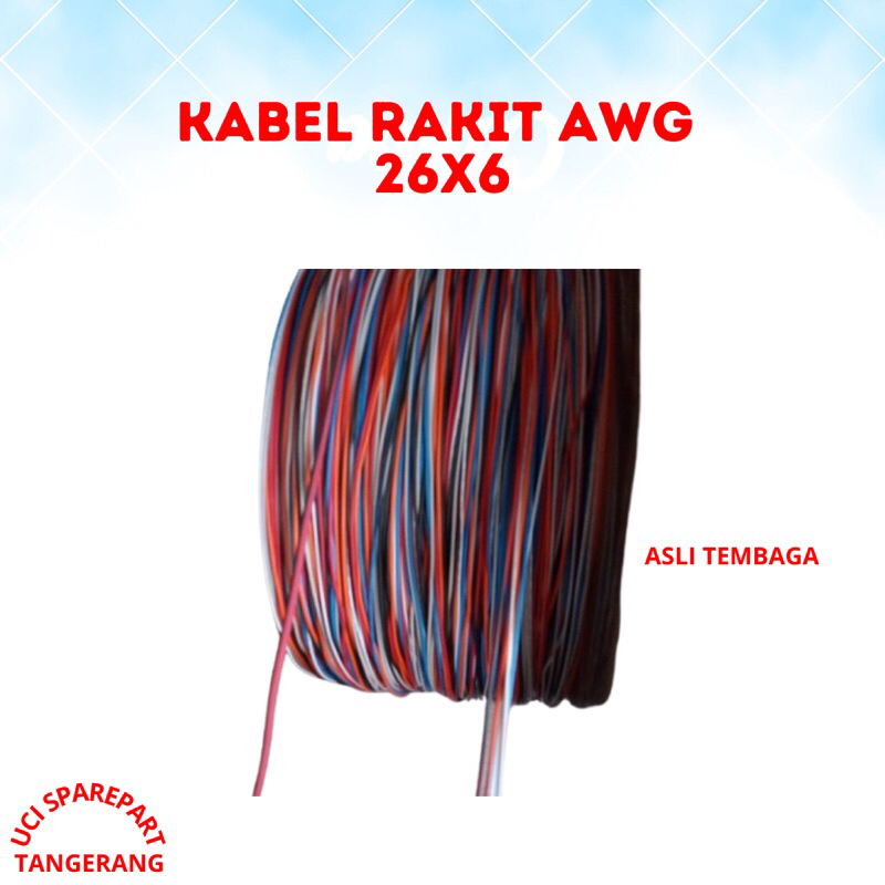 Jual KABEL RAKIT AWG 26X6 ASLI TEMBAGA (HARGA PER-METER) | Shopee Indonesia