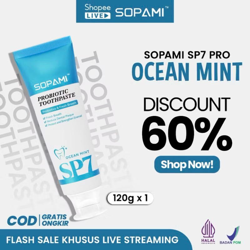 Jual SOPAMI SP7 Pemutih Gigi No.1 Kesehatan Mulut Probiotik Nafas segar ...