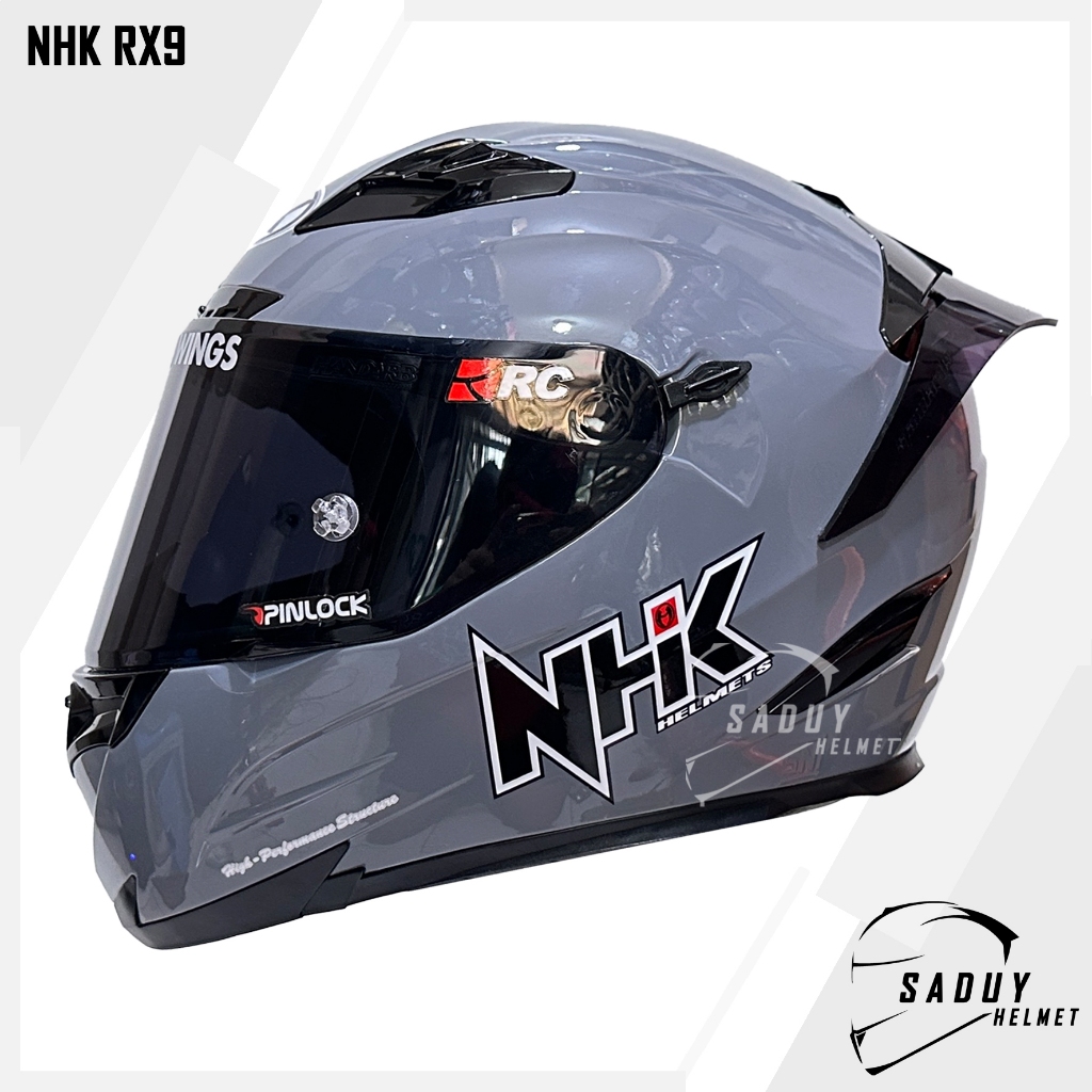 Jual HELM NHK RX9 DIM GREY GLOSS FULL FACE PAKET GANTENG | Shopee Indonesia