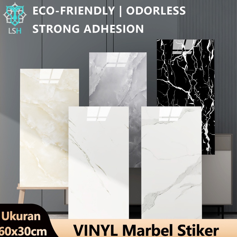 Jual Tren Baru Wallpaper dinding VINYL Marble 3 x 6 cm Lantai Vinyl ...