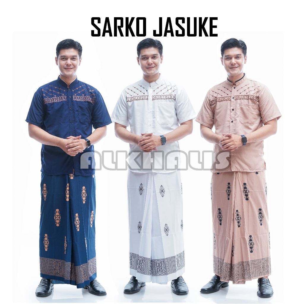 Jual Paket SARKO Sarung dan Baju koko Muslim Pria Lengan Pendek Motif ...