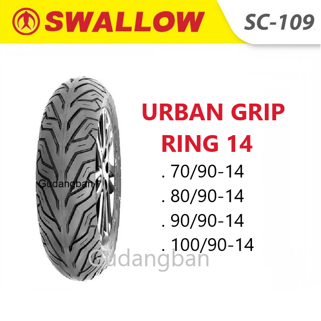 Jual ( URBAN GRIP SC109 - RING 14 ) SWALLOW Ban motor matic (UKURAN CEK VARIAN 70 / 80 / 90 ...