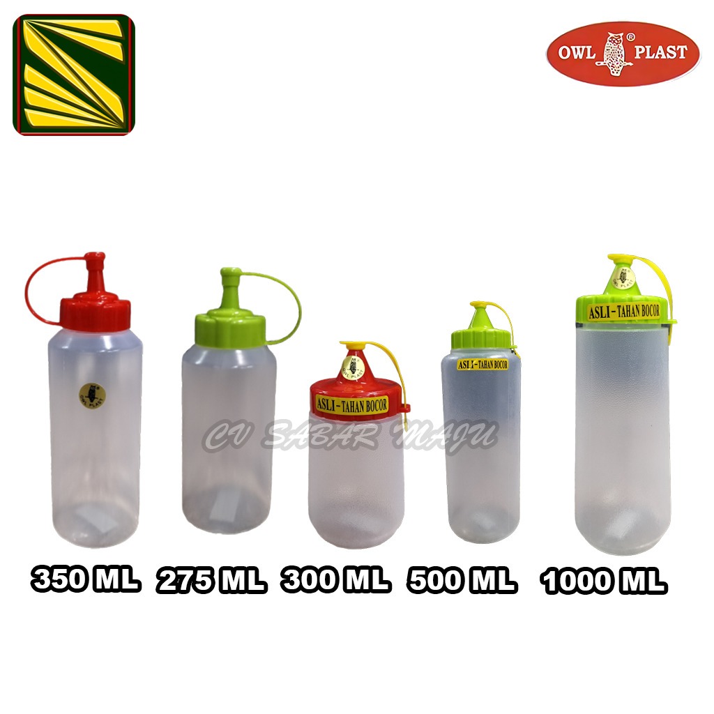 Jual OWL Botol Kecap / Botol Saus / Botol Mayonaise 350 ml, 500 ml & 1000ml | Shopee Indonesia