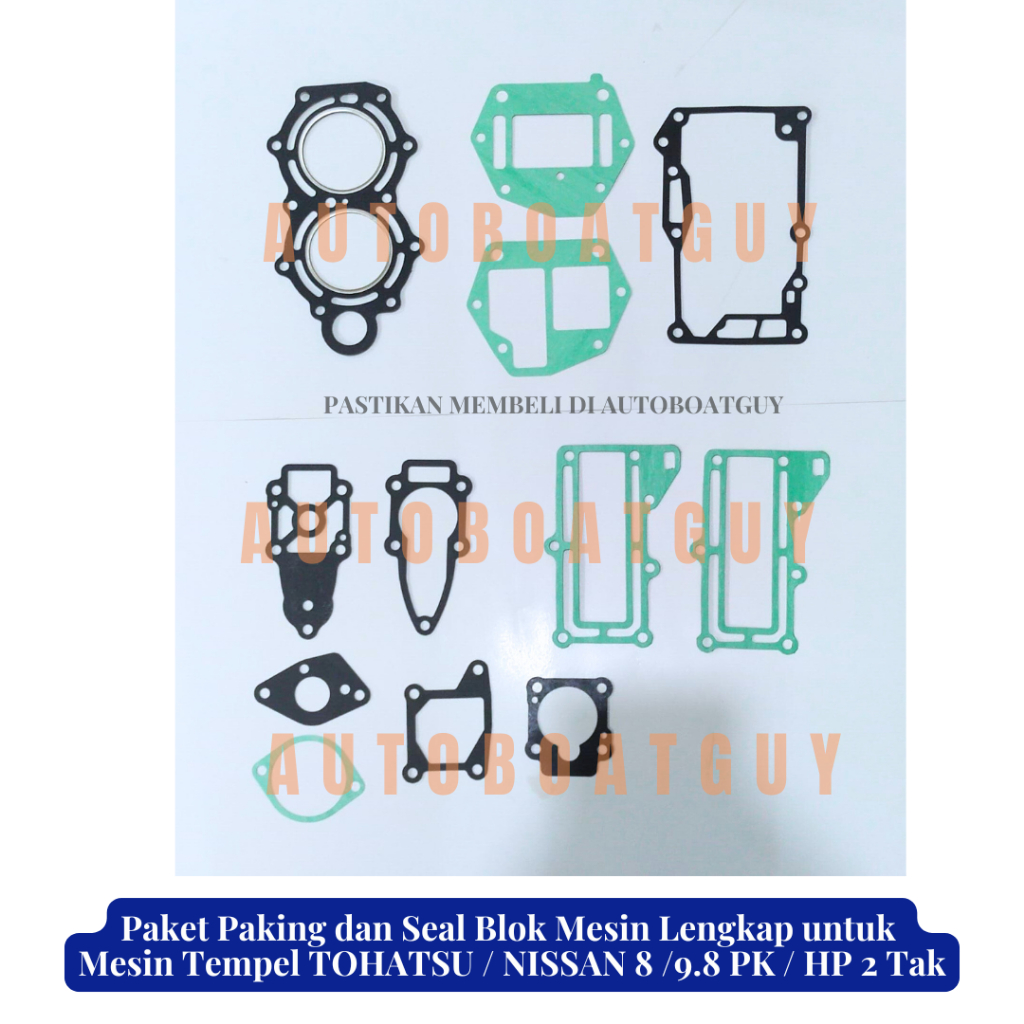 Jual Paket Paking dan Seal Blok Mesin Lengkap untuk Mesin Tempel TOHATSU / NISSAN 8 /9.8 PK / HP ...