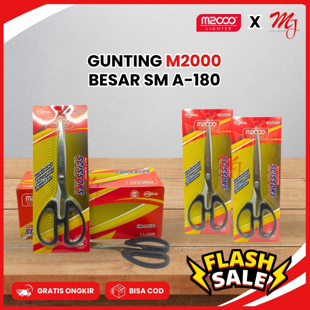 Jual Gunting Besar Serbaguna Stainless Scissors M2000 SM A-180 | Shopee ...