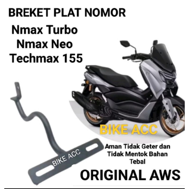 Jual Breket Dudukan Plat Nmax Turbo Nmax Neo S Techmax Original AWS ...
