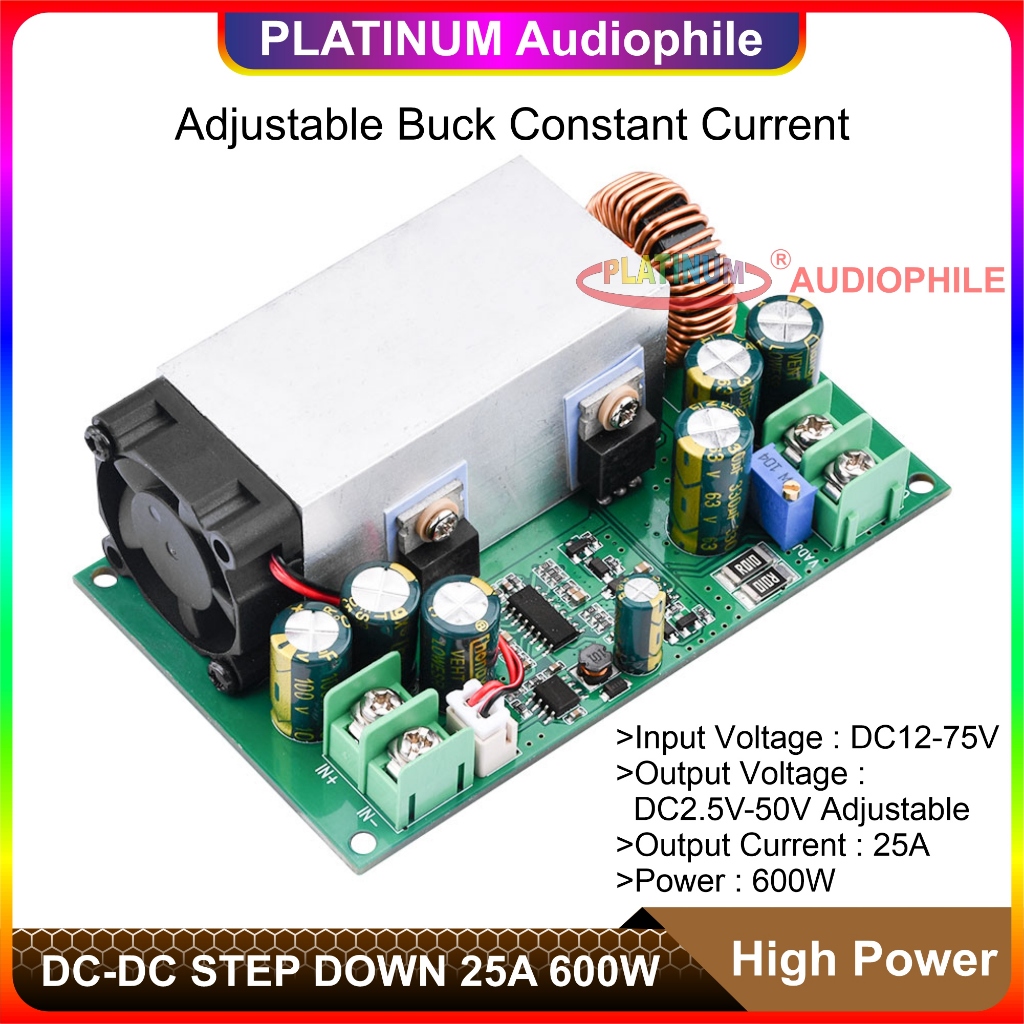 Jual DC-DC Step Down 600W 25A Adjustable Boost Converter High Power Stepdown Modul SD-25A600K ...