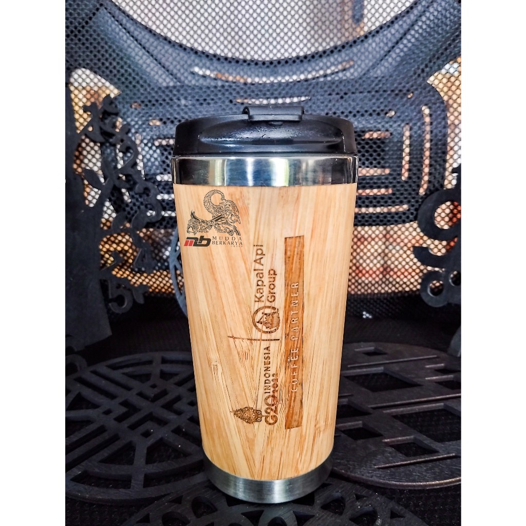 Jual Cangkir Kayu MUG Bambu Gelas Jumbo Bambu stainless 450 ML Gelas ...