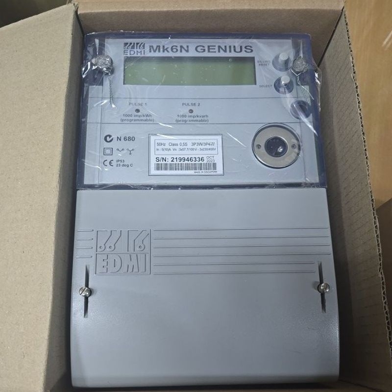 Jual KWH Meter 3phase EDMI MK6N GENIUS 5(10)A / pemakaian via CT ...