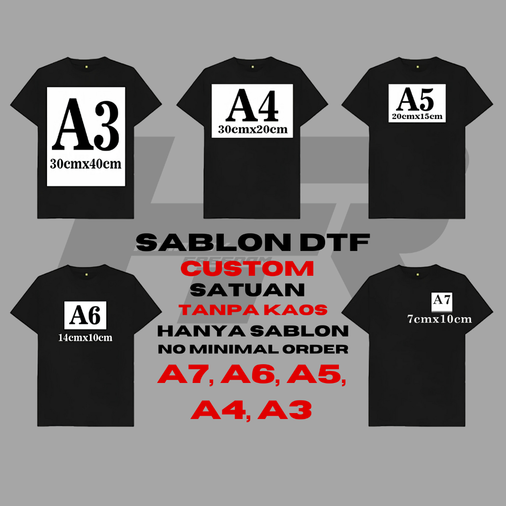 Jual HFR (COD) DTF Sablon Sticker Setrika Custom Satuan Tanpa Kaos ...