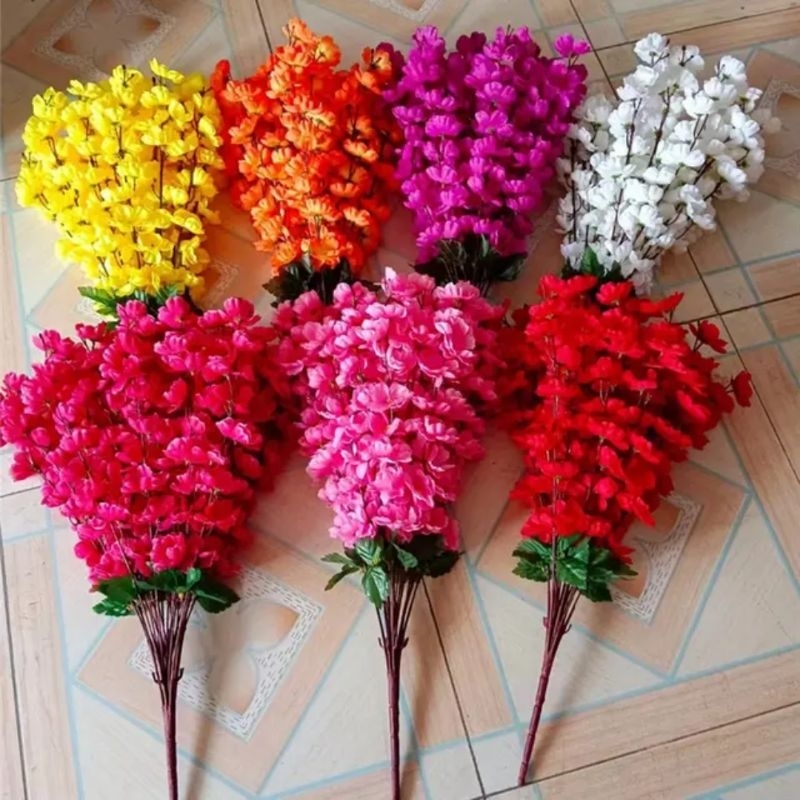 Jual READY STOCK!! BUNGA SAKURA 7 CABANG 56CM MEIHUA PLASTIK SAKURA ...