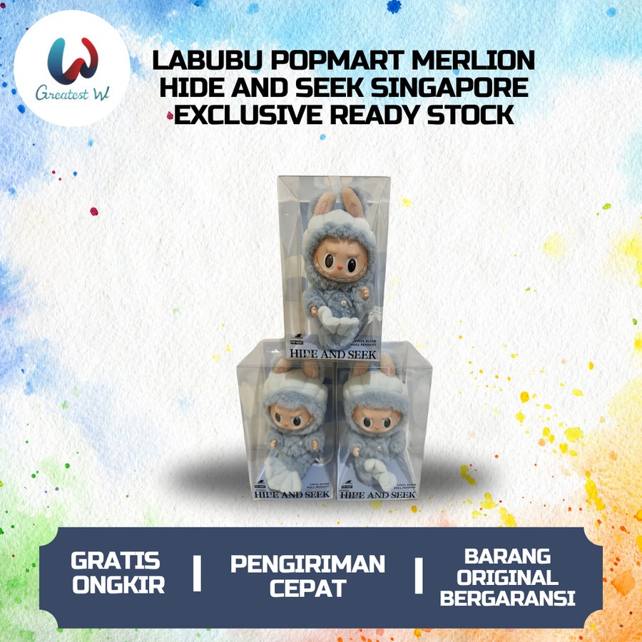 Jual Labubu Popmart Merlion Hide and Seek Singapore Exclusive Original ...