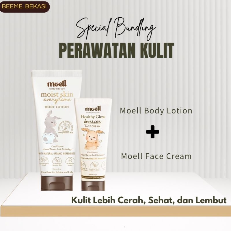 Jual [BUNDLING] Perawatan Kulit MOELL BODYLOTION + MOELL FACE CREAM ...
