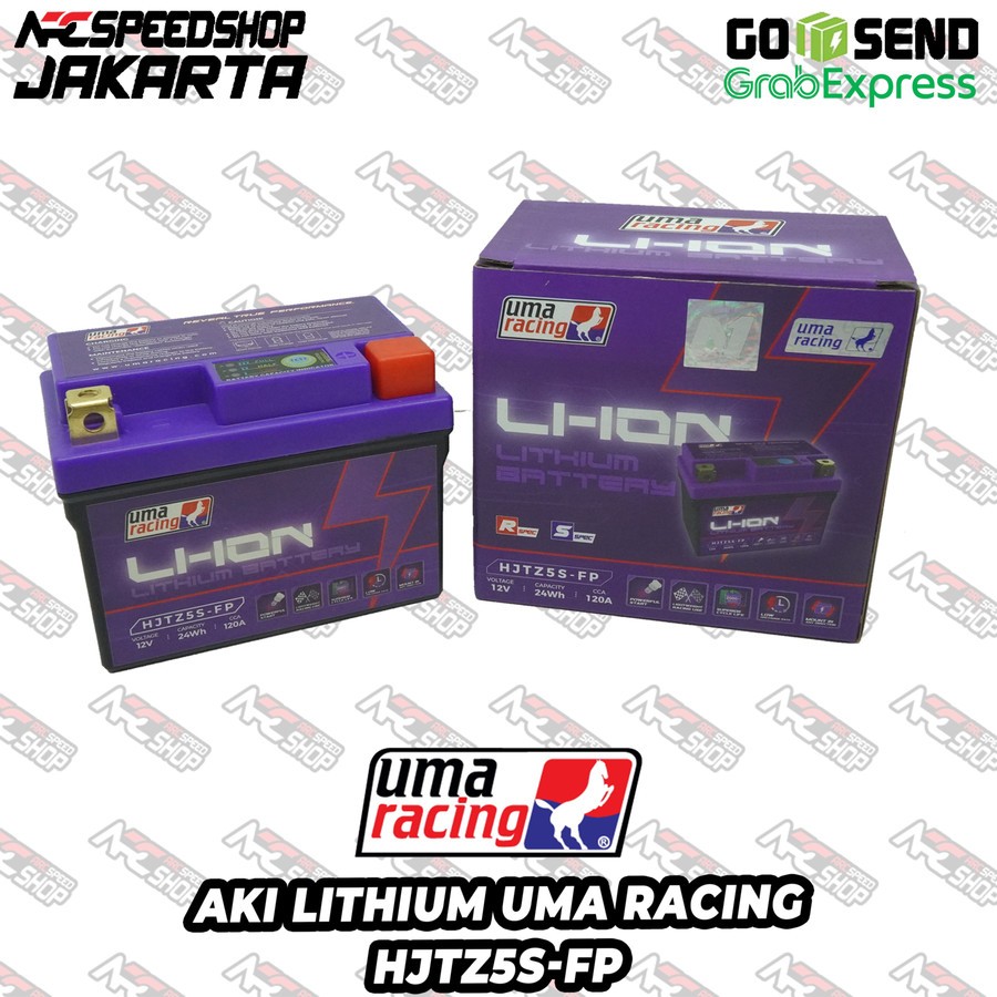 Jual Aki Accu Lithium LI-ION UMA Racing HJTZ5S-FP YAMAHA FINO MIO 2 ...
