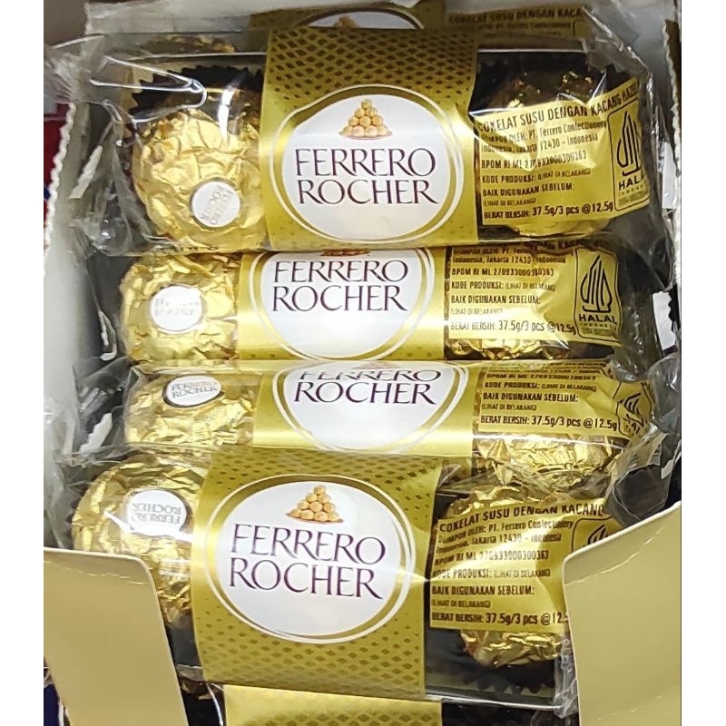 Jual Ferrero Rocher cokelat T-5 37,5gr harga per pack ii | Shopee Indonesia