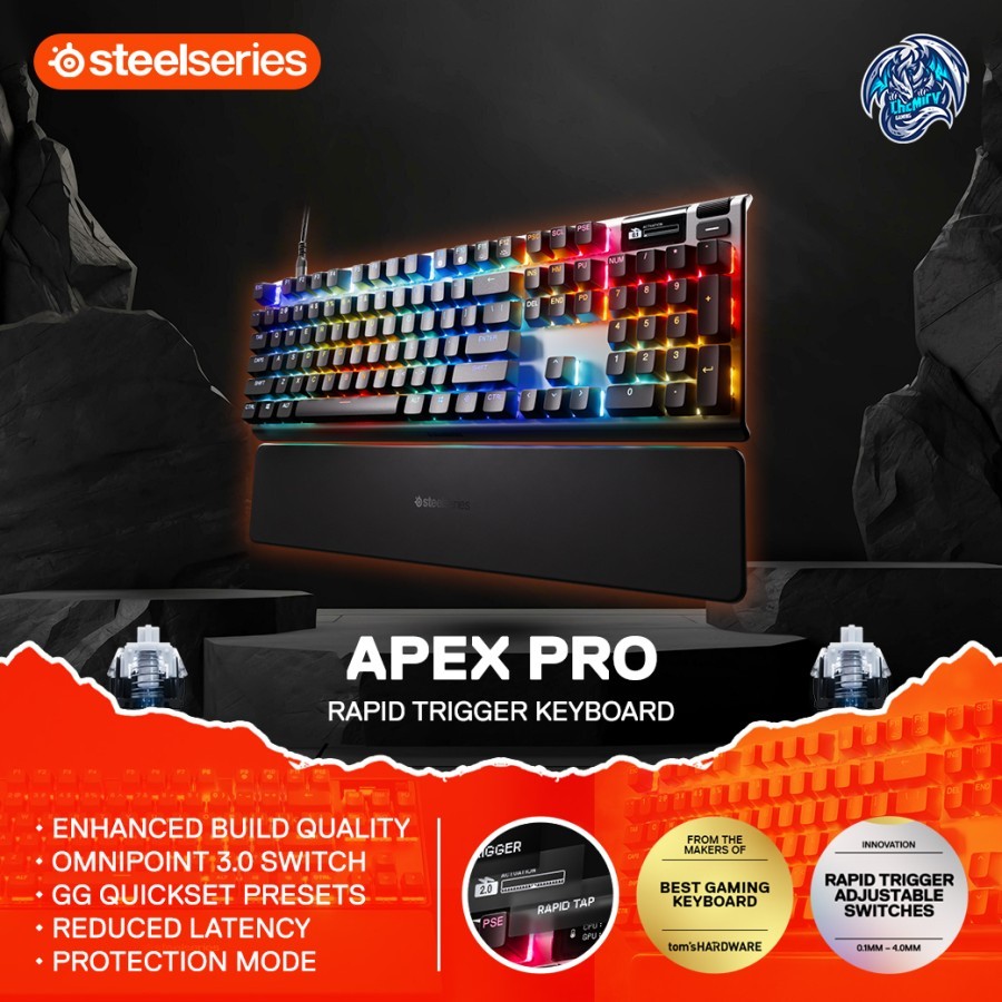 Jual Steelseries Apex Pro Fullsize Gen III Rapid Tap SOCD OmniPoint 3.0 ...
