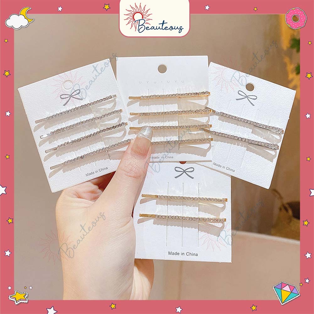 Jual Jepit Rambut Korea Diamond Bobby Pin Silver Berlian Hair Clip Poni ...