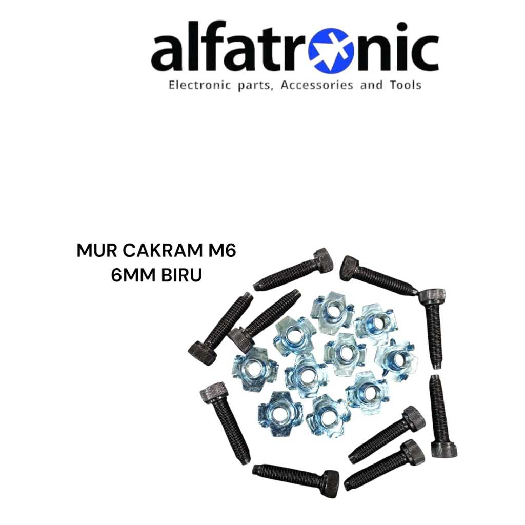 Jual BAUT/MUR CAKRAM M6 6mm BIRU 10pcs | Shopee Indonesia