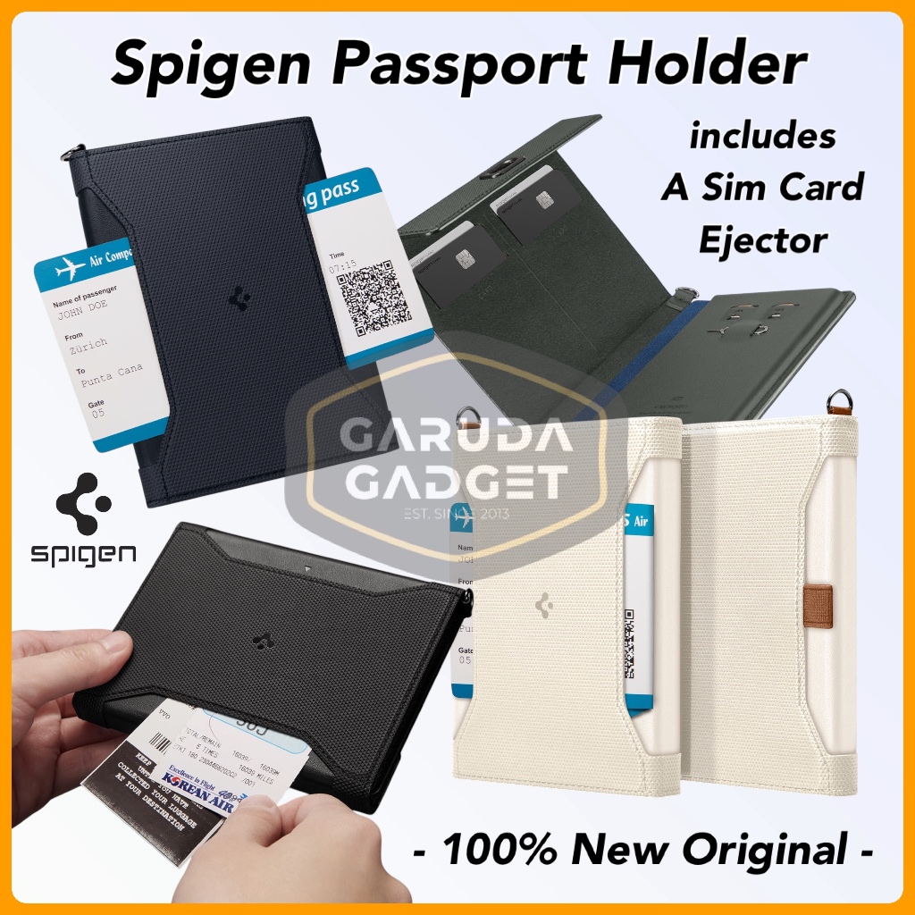 Jual Spigen Passport Holder Wallet Card Cover Paspor Tempat Sarung RFID ...