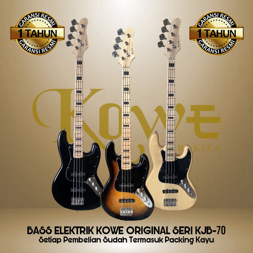 Jual Bass Elektrik 4 String ORIGINAL Merk Kowe Seri KJB-70 Bergaransi ...