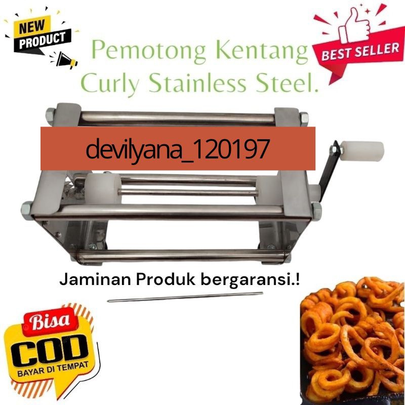 Jual Alat viral pemotong kentang curly dan spiral bahan stainless steel ...