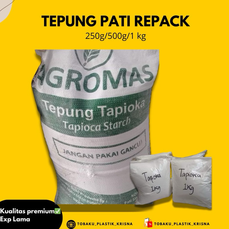 Jual TEPUNG PATI/TAPIOKA AGROMAS REPACK 500gram | Shopee Indonesia