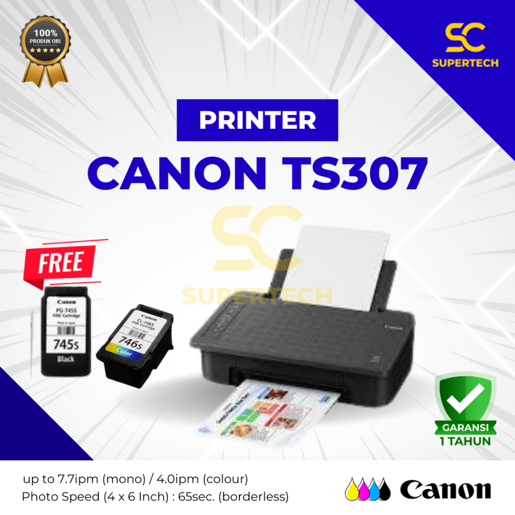 Jual Printer CANON PIXMA TS307 Wireless FREE Tinta/Cartridge! TERMURAH ...