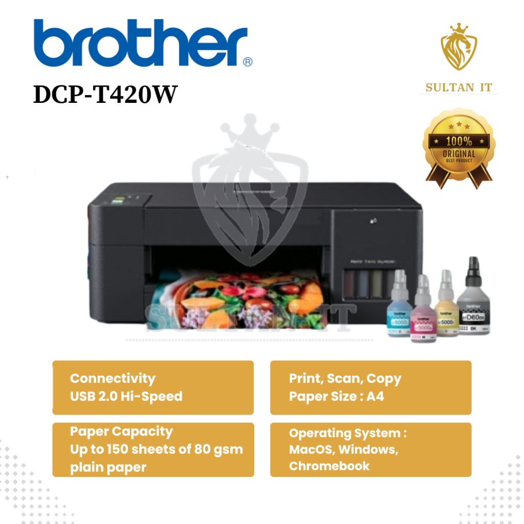 Jual Brother Printer Black DCP T420W / T 420W / T 420 W | Shopee Indonesia