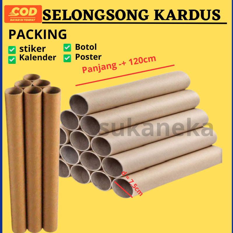 Jual Corong Selongsong Kardus Bekas Bubble Bulat Tabung Panjang Untuk ...