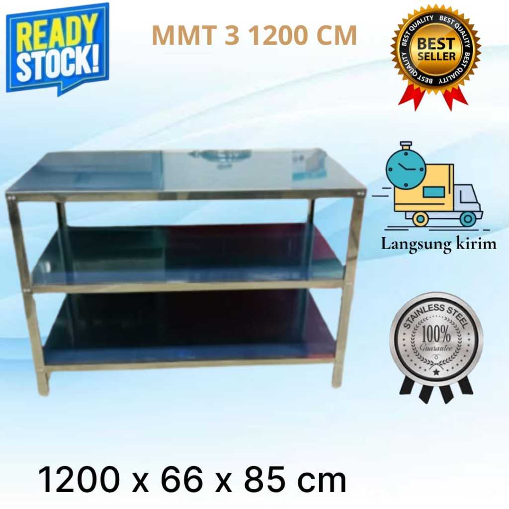 Jual Meja Dapur Stainlees Panjang 1,2 Meter Meja Prepare Baking ...