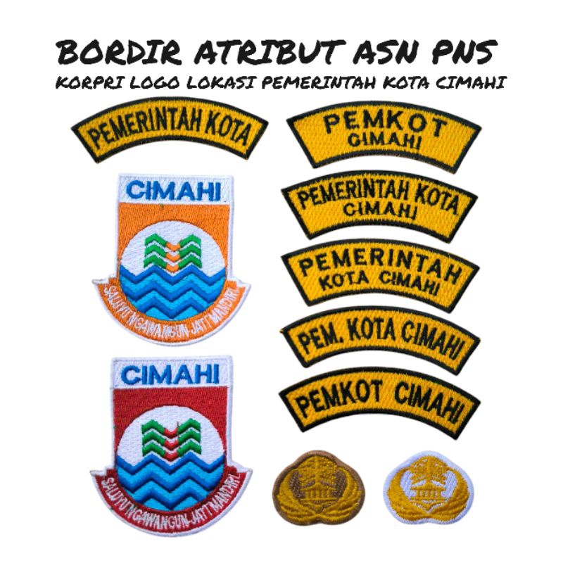 Jual BORDIR ATRIBUT PERLENGKAPAN INSTANSI ASN PNS KORPRI KEMENDAGRI ...