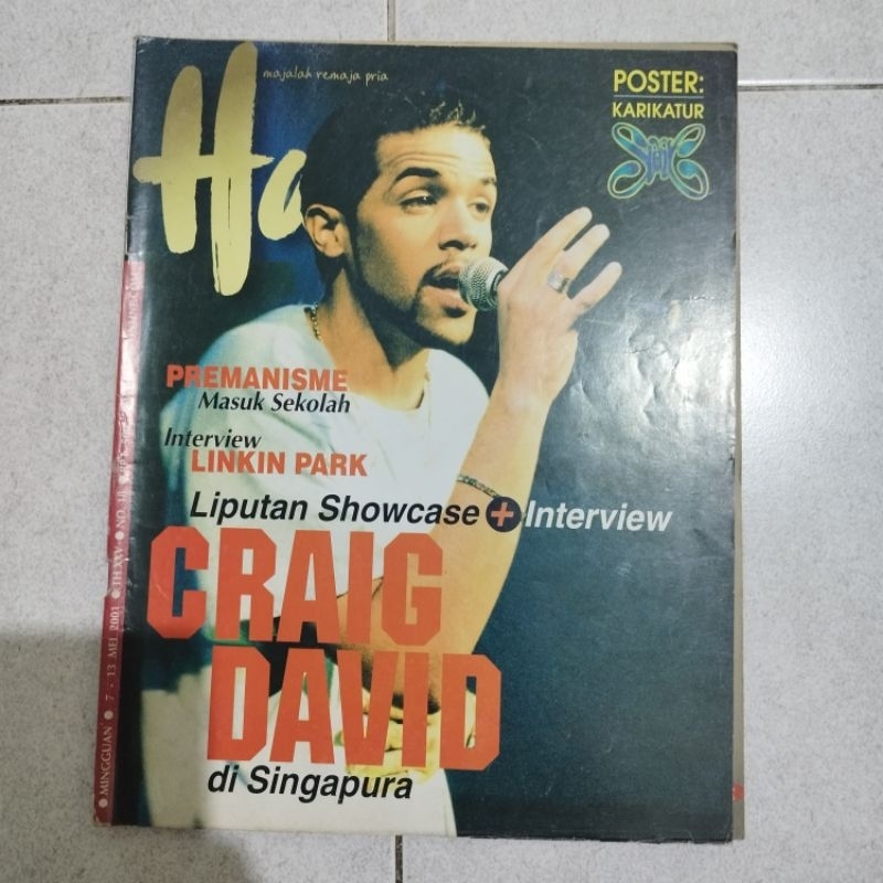Jual majalah Hai Craig David, Linkin Park, komik Slank, pin up green ...