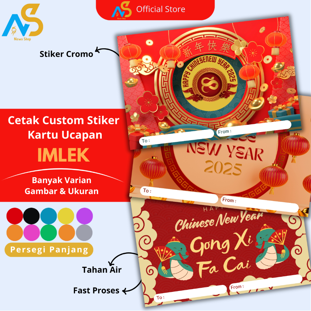 Jual [PER PCS] STICKER/KARTU UCAPAN IMLEK - GREETING CARD IMLEK -STIKER ...