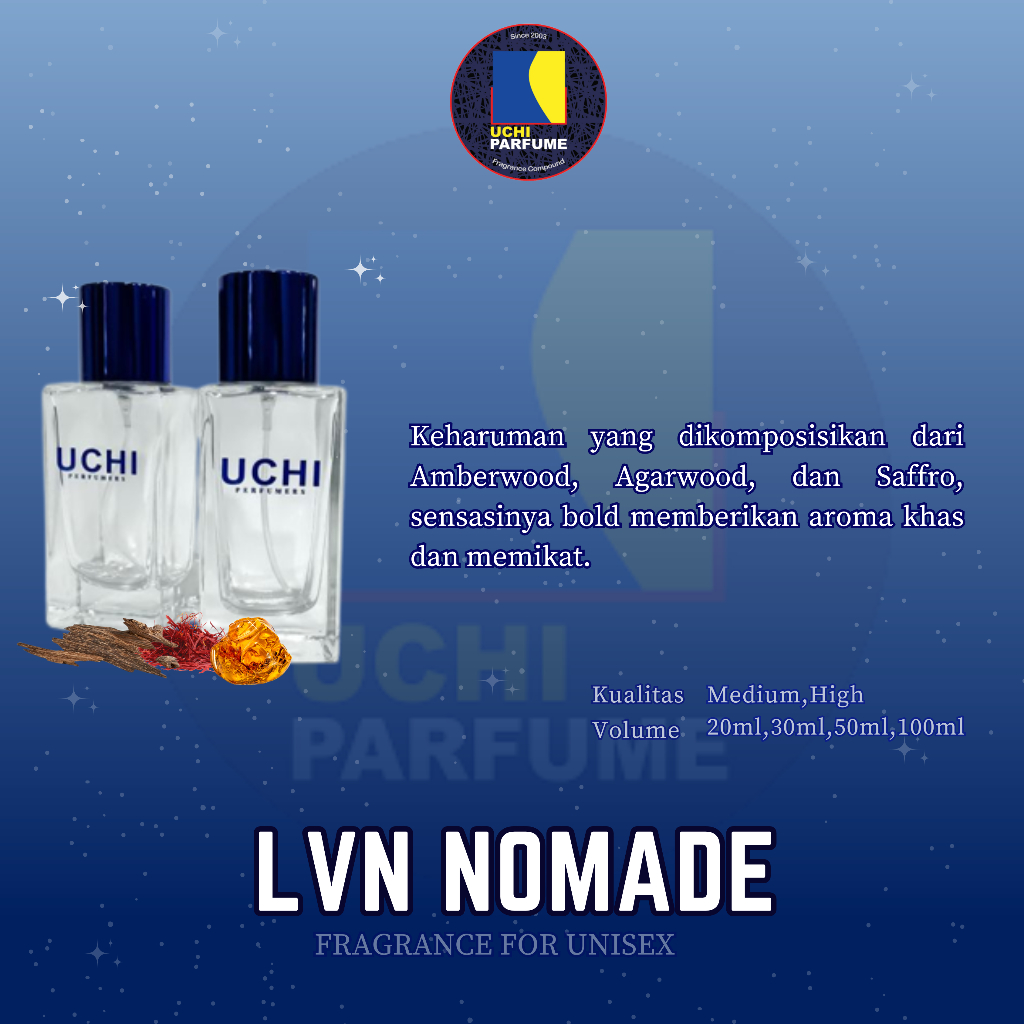 Jual Uchi Parfume LVN NOMADE parfum pria wanita ( 20ml , 30ml , 50ml ...