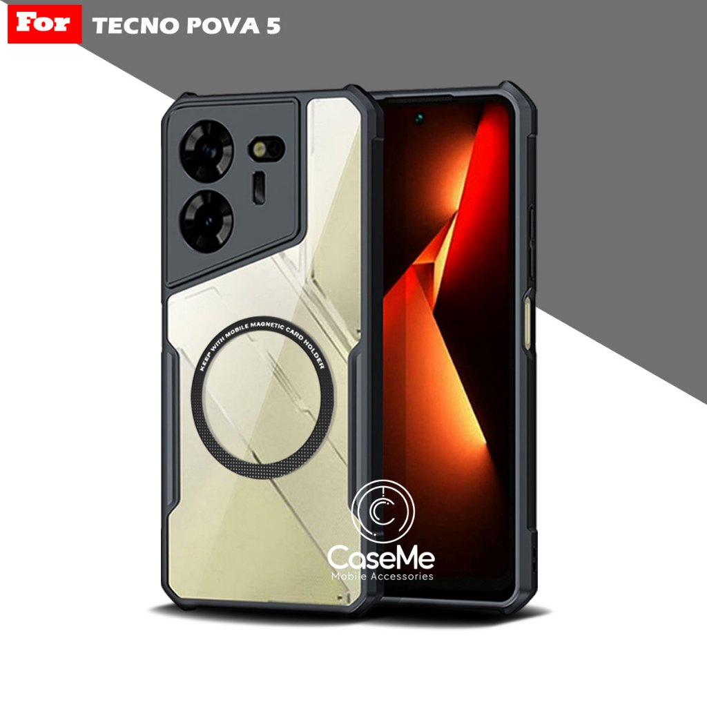 Jual Case Tecno Pova 5 5 Pro Softcase Fushion Magnetic Ring Transparan Magsafe Casing Terbaru ...