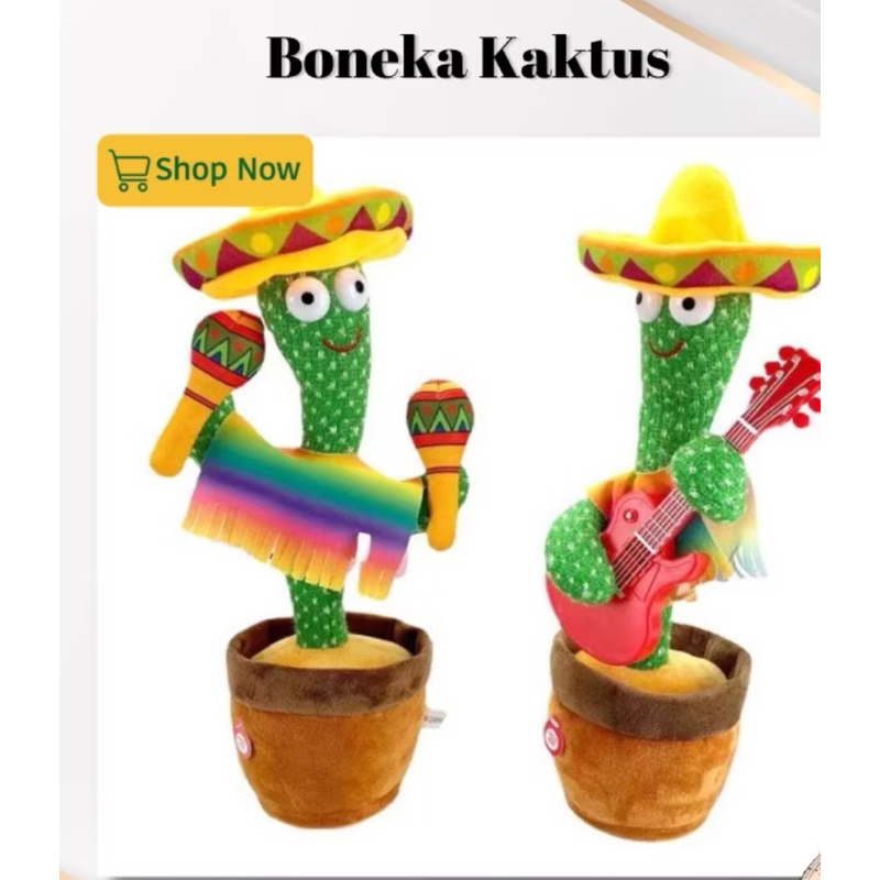 Jual Mainan berbicara / Kaktus Bicara Dan Goyang / Mainan Boneka Kaktus ...
