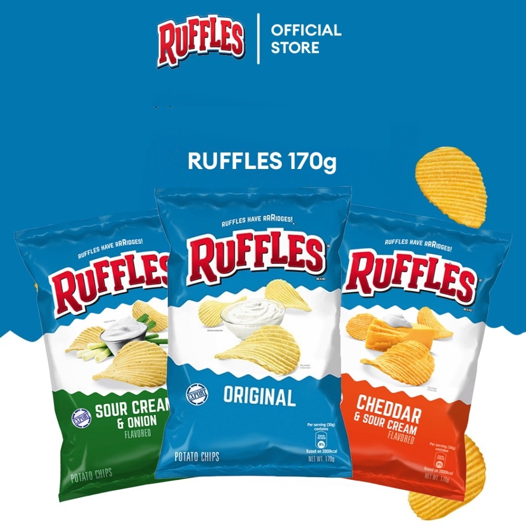 Jual Camilan Makanan Ringan Snack Impor Amerika Ruffles Potato Chips ...