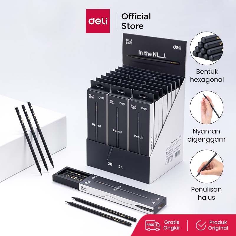 Jual Nusign 2B Pencil / Pensil 2B Design Elegan Nyaman Di Genggam 10 ...