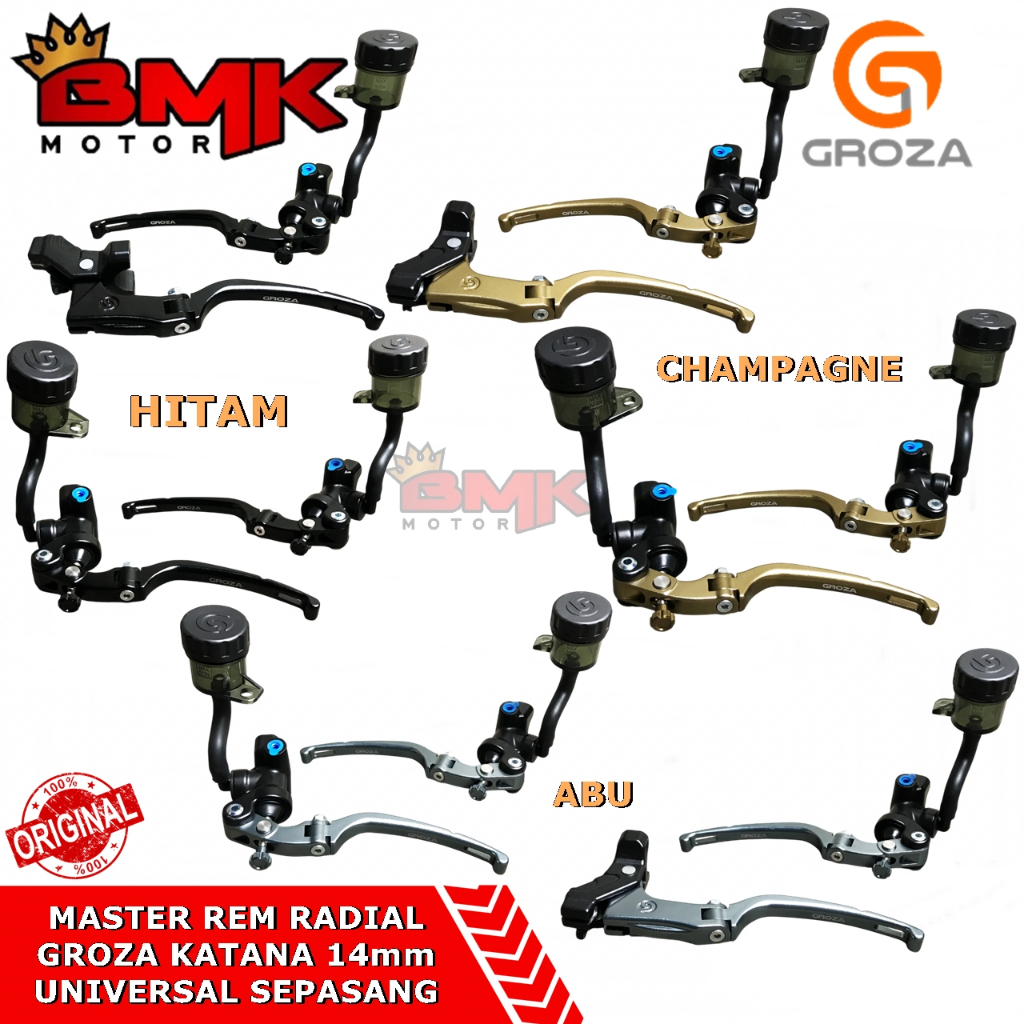 Jual Groza Master Rem Radial 14mm Katana Series Kiri Kanan Dan Kopling ...