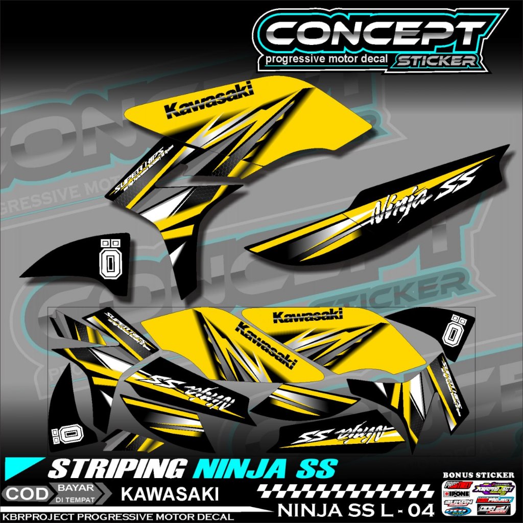 Jual NINJA SS STIKER STRIPING PREMIUM MOTOR KEREN LIS VARIASI NINJA SS ...