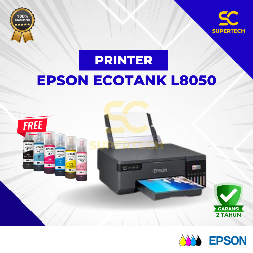 Jual PRINTER Epson EcoTank L8050 Ink Tank A4 photo printing, PVC ID ...