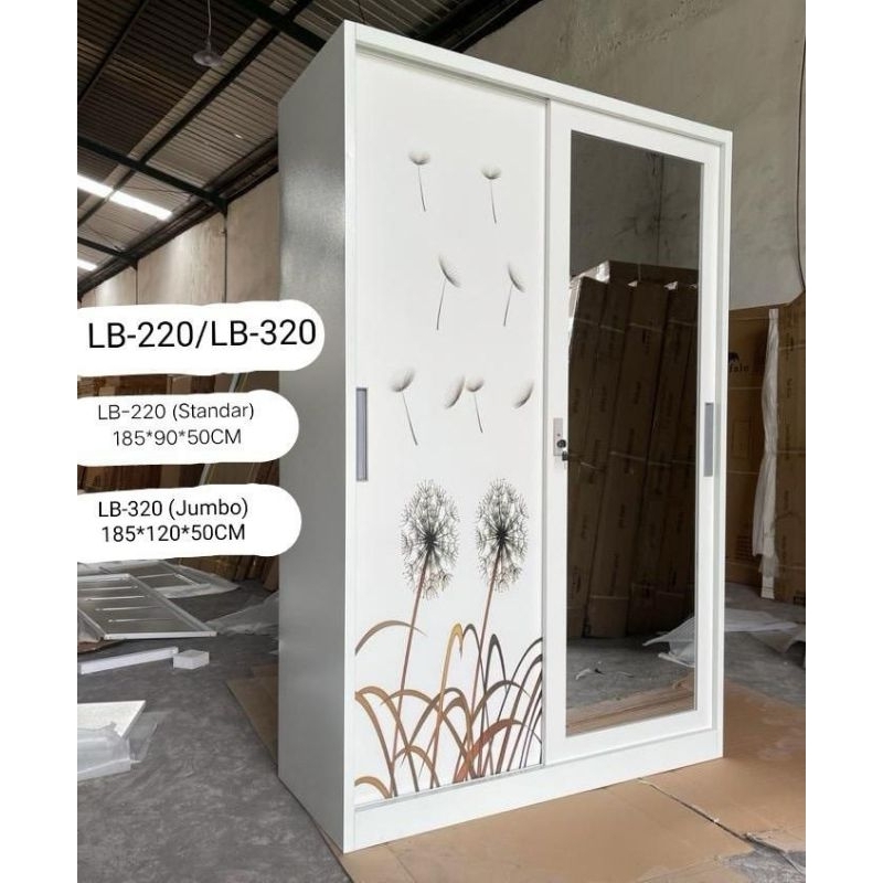 Jual Lemari pakaian besi sliding LB-220/320 | Shopee Indonesia