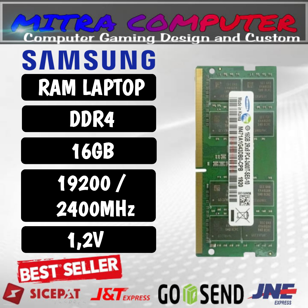 Jual RAM LAPTOP SAMSUNG DDR4 16GB 2400 MHz 19200 ORI GAMING RAM DDR4 ...