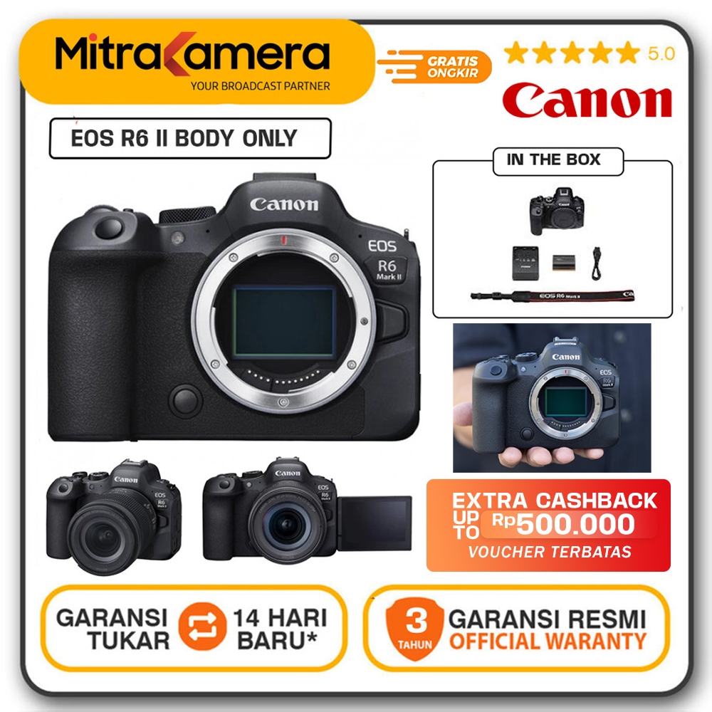 Jual Canon EOS R6 Mark II Mirrorless Camera Body Only / Canon EOS R6II ...