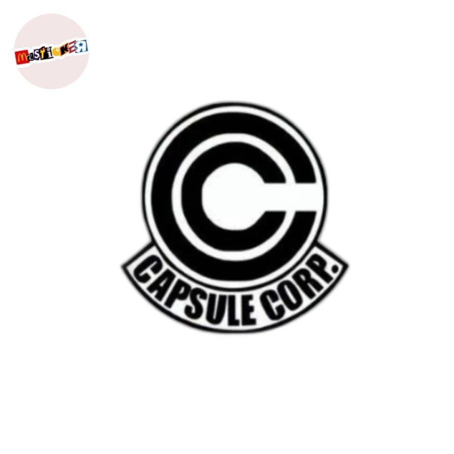 Jual sticker Dragon Ball Capsule Corp logo rounded stiker anime akira ...