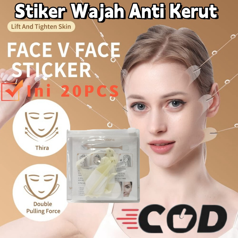 Jual ⭐️ini 20pcs⭐️Stiker Wajah Anti Kerut / Sticker Garis Wajah / Untuk ...
