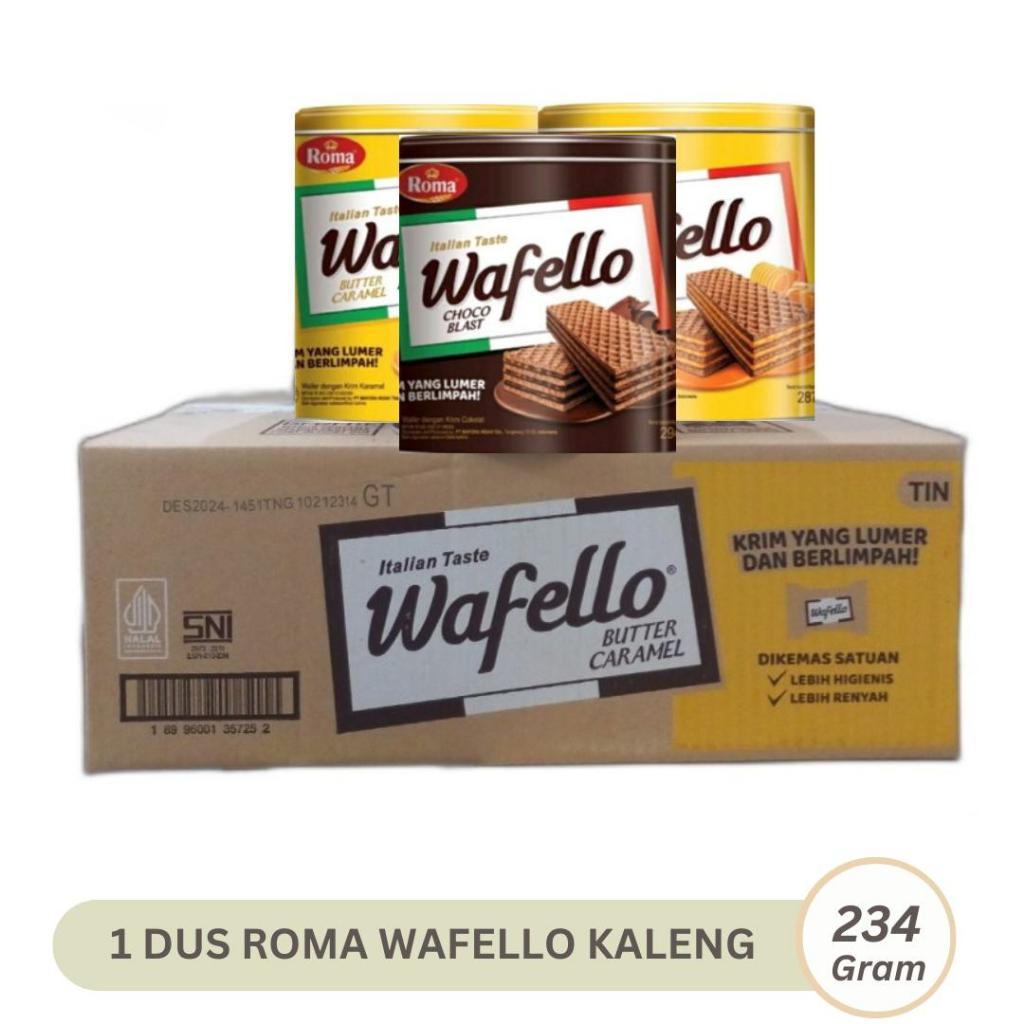Jual 1 DUS Roma Wafello Kaleng Isi 6pcs/Dus Rasa Chocoblast 234gr ...