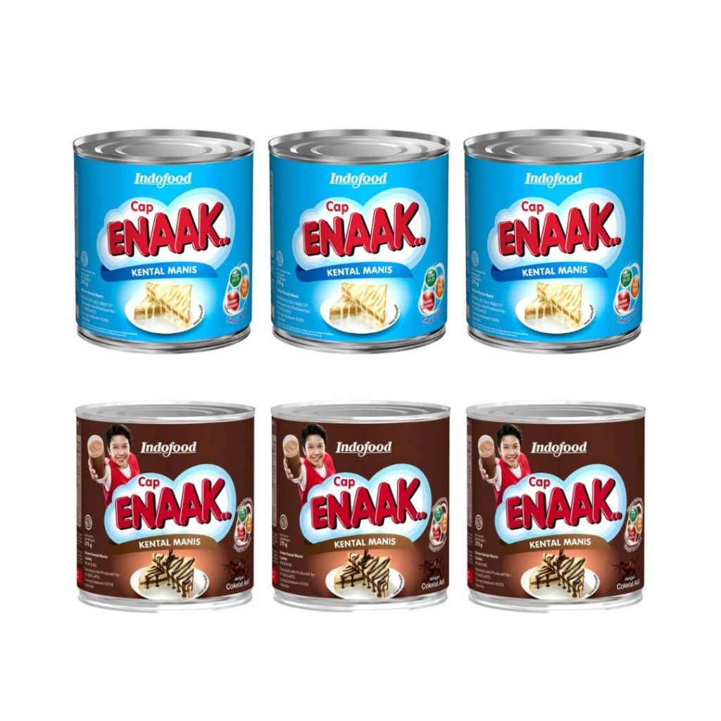 Jual Susu Cap Enaak Krimer Kental Manis Kaleng 370 gr/ 3 Pcs | Shopee ...