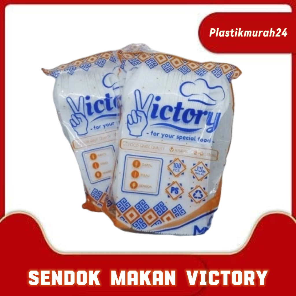 Jual Sendok makan plastik / sendok makan victory / sendok makan putih ...