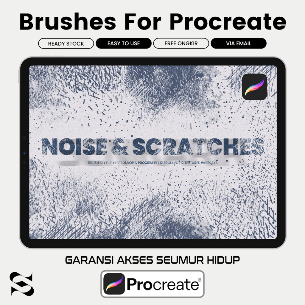 Jual Procreate Brushes - Noise & Scratches Brushes For Procreate ...